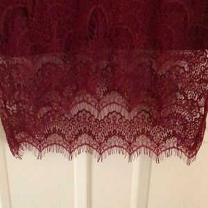 Dresses | Maroon Lace Detailed Dress | Poshmark